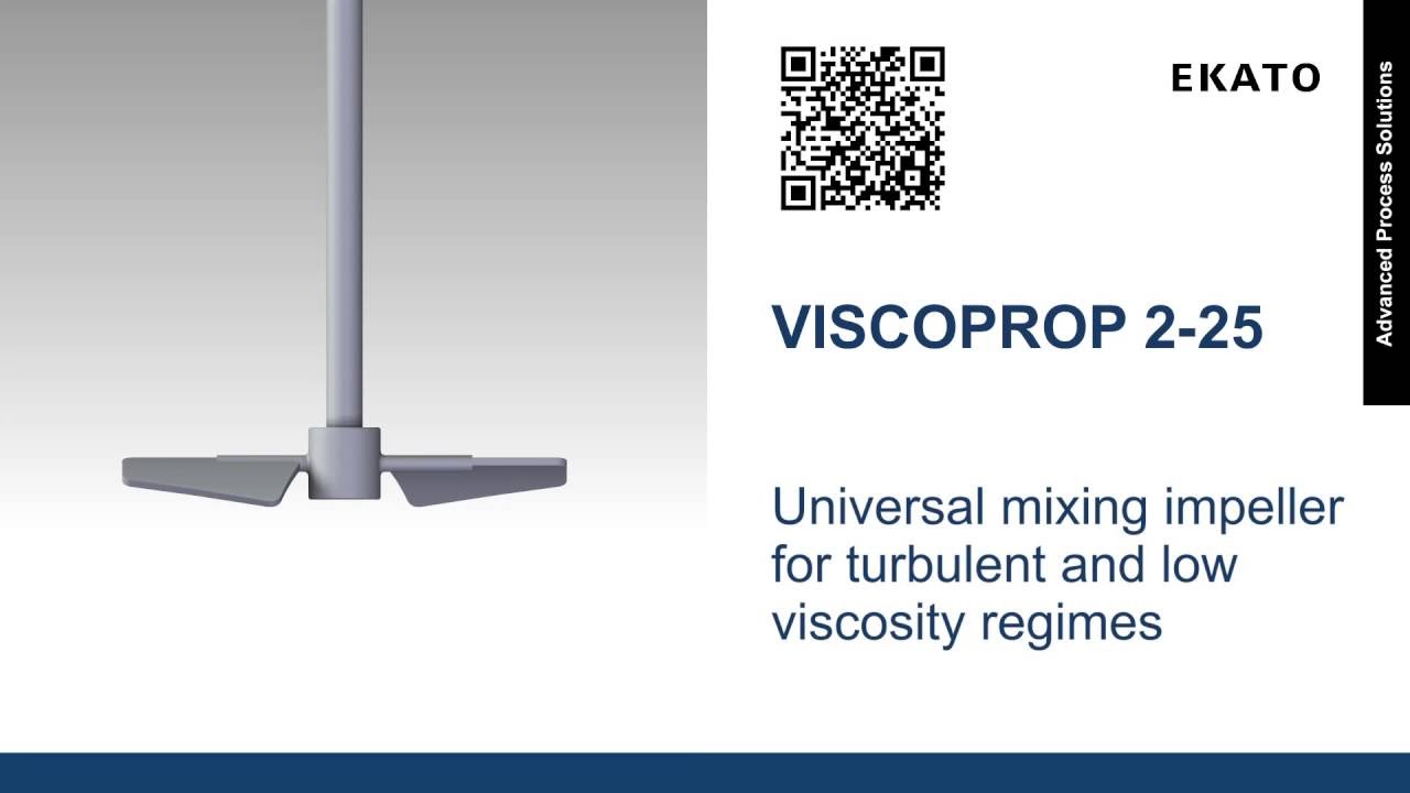EKATO VISCOPROP 2-25 - Impeller for turbulent and low viscosities - YouTube
