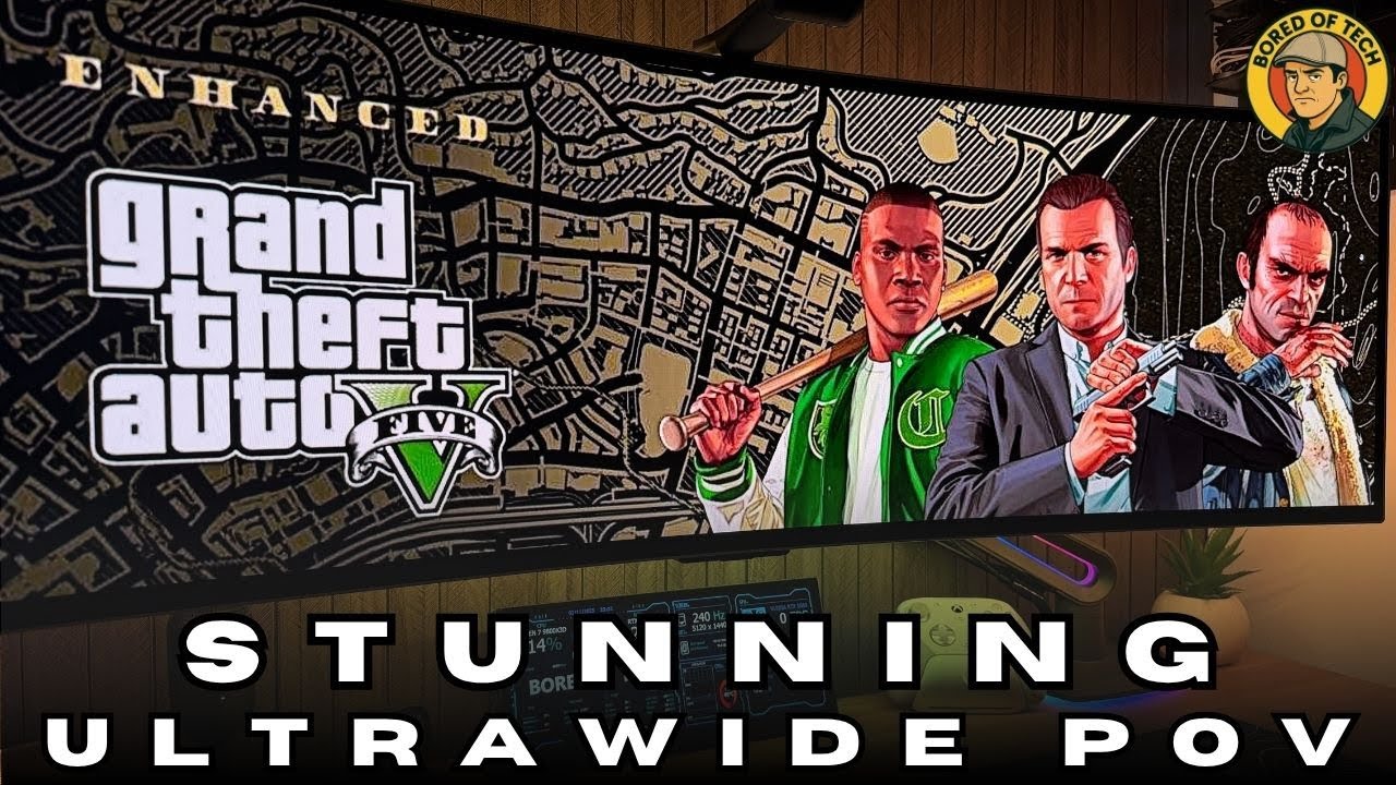 GTA V Enhanced on 49inch G9 OLED 5120x1440 Gaming Monitor | RTX 5080 32 ...