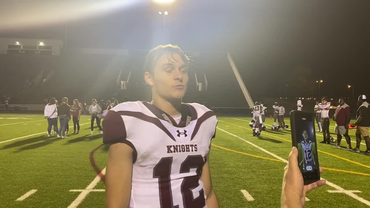Thomas Dale QB Ethan Minter after 42-21 win over Hermitage - YouTube