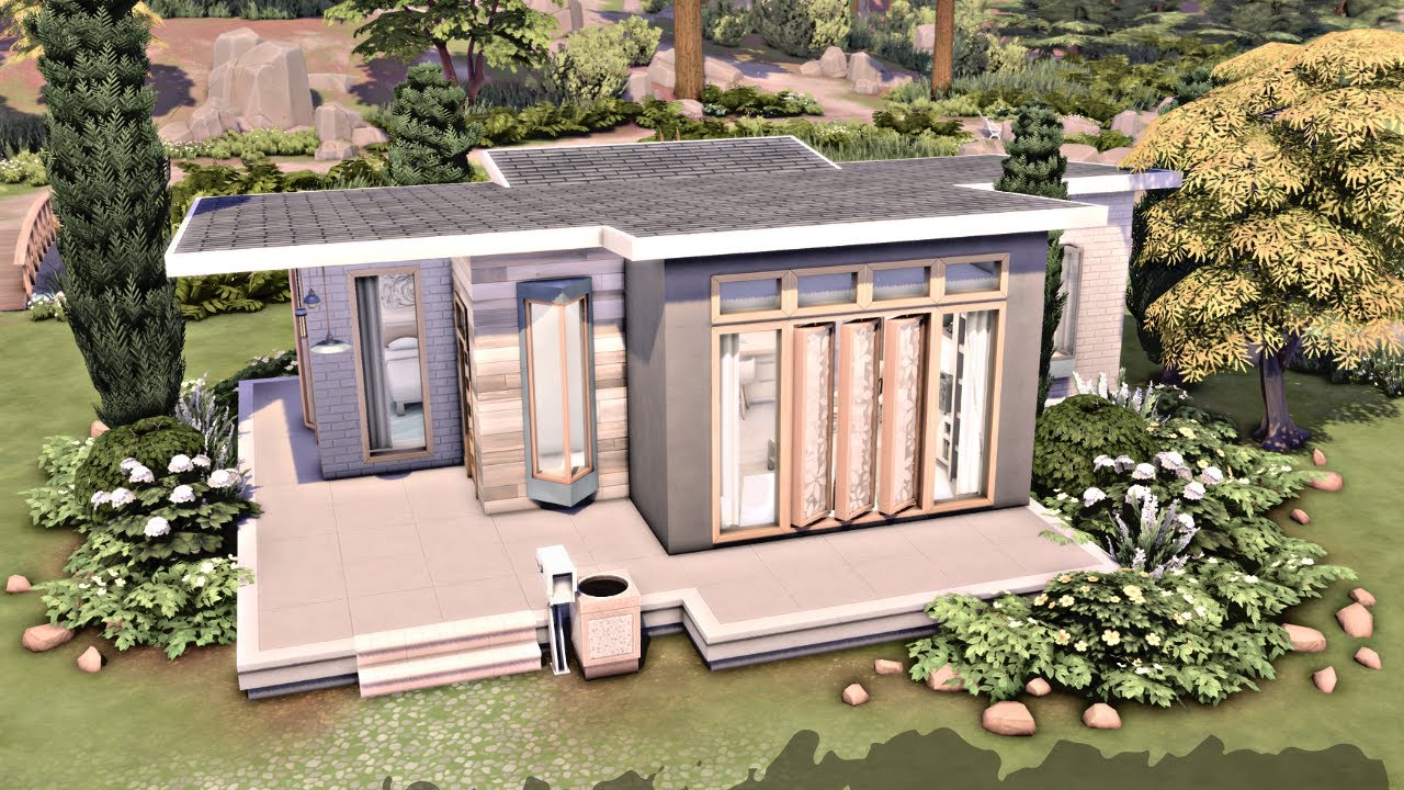 SIMPLE STARTER HOUSE 🏡 The Sims 4 Speed Build | No CC - YouTube