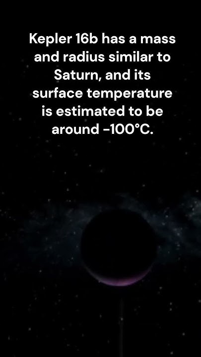 Exoplanet Kepler-16b; Mass & Radius - YouTube