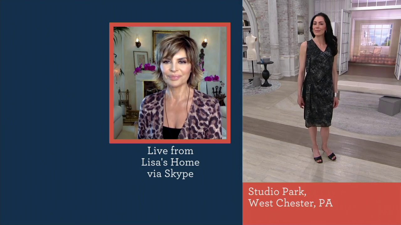 Lisa Rinna Collection Printed Gathered Waist Dress on QVC - YouTube