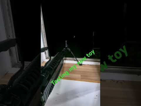 Testing my new toy #fakeguns #m60 #AK #airsoft #tracer #green #fun #airsoftgeek #testing #toys