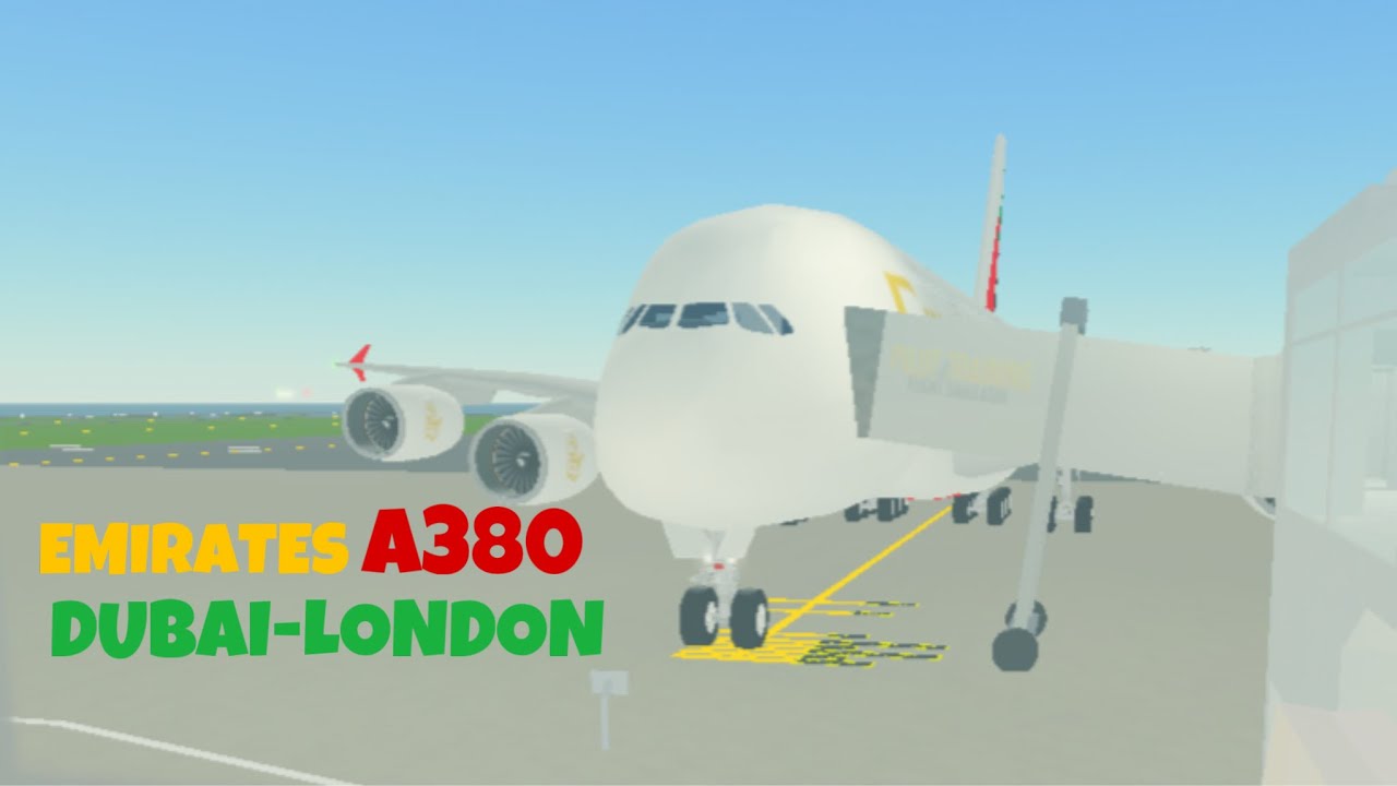 Emirates Airbus A380-800 | Dubai-London Gatwick | Roblox PTFS - YouTube