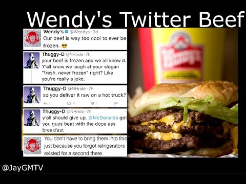 Wendys twitter beef reaction - YouTube