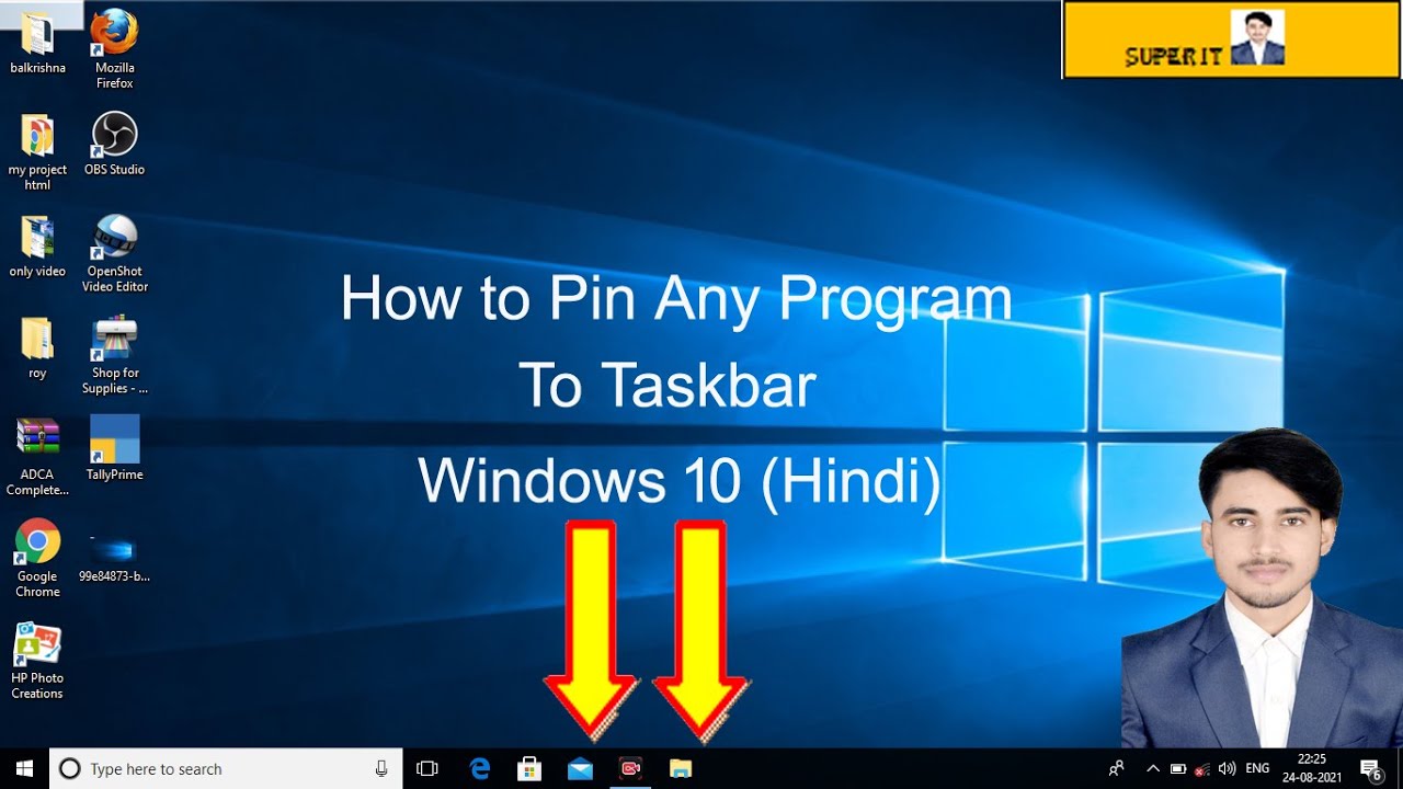 windows 10 pin/union Apps to start and taskbar !! windows 10 hindi ...