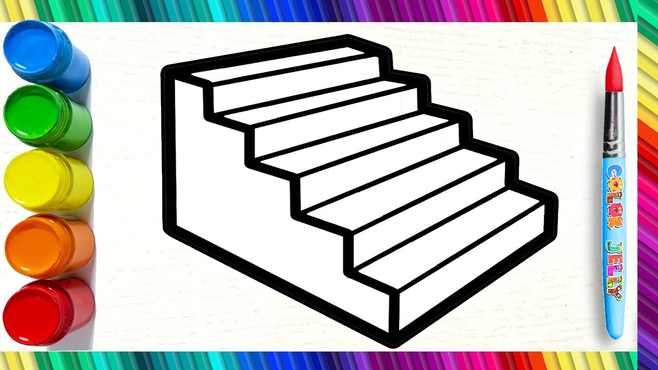How to Draw Stairs | Easy Step By Step for Beginners - YouTube