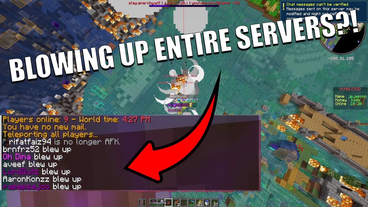 Minecraft Griefing - BLOWING UP ENTIRE SERVERS W/ ADMIN?! (Episode 24 ...