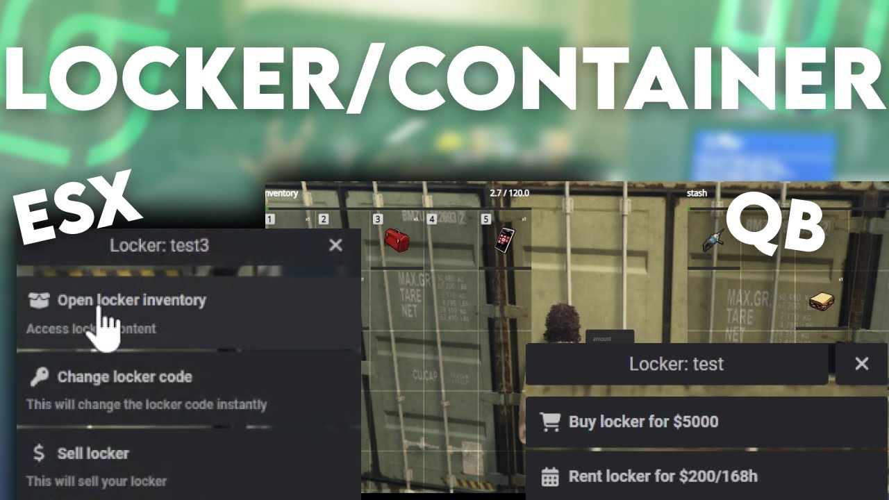 FiveM Script Showcase - Locker/Container System (store items, keypad ...