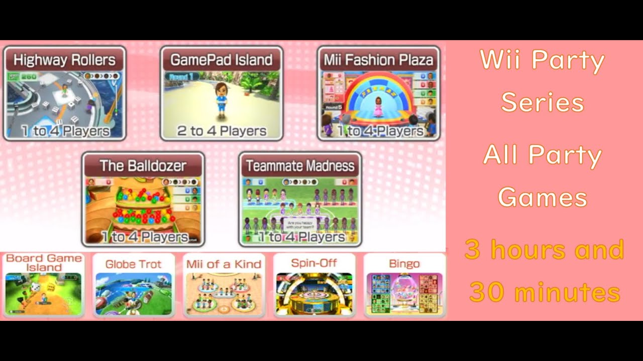 Finishing every Wii Party party game as fast as possible - YouTube