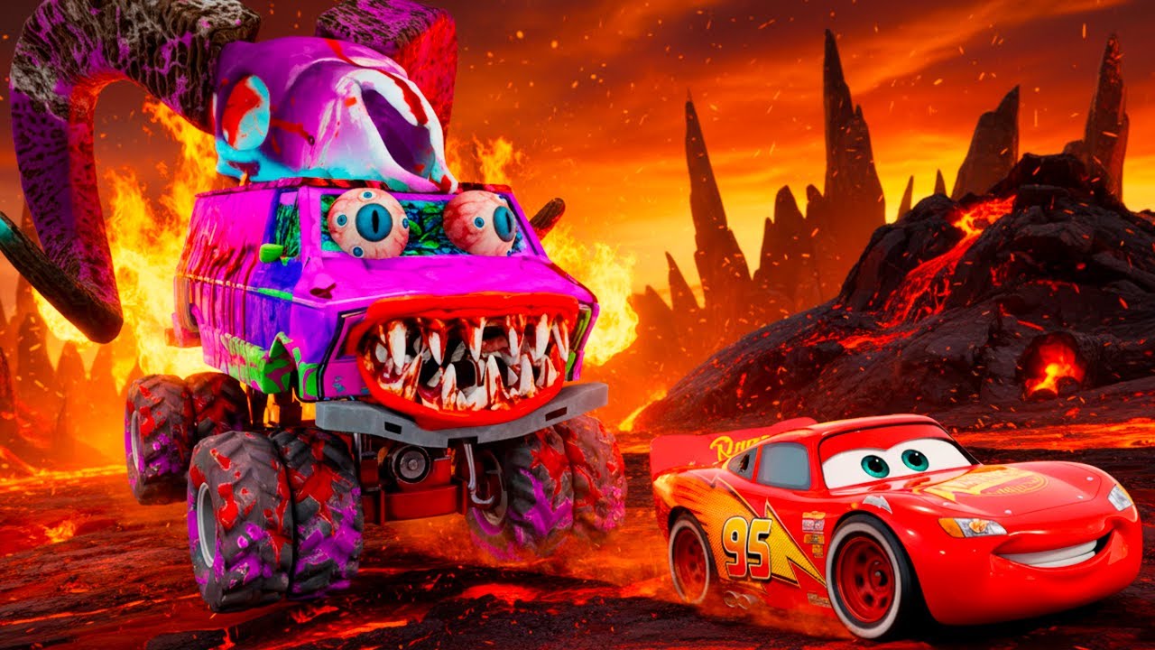 Epic Escape from Zombie: McQueen Vs Big & Small DEMON ZOMBIE MONSTER ...