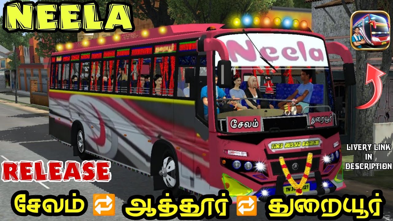🎀 NEELA TN PVT BUS LIVERY RELEASE DOWNLOAD NOW🎀#bussimulatorindonesia ...