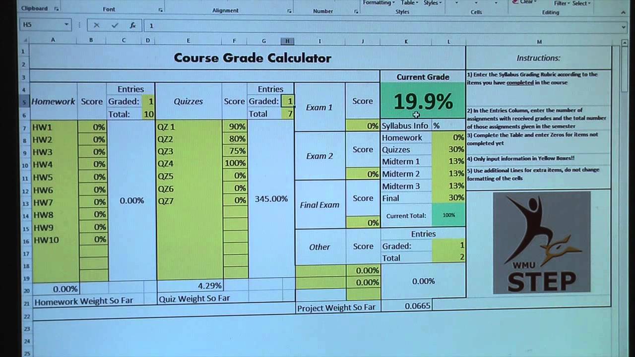 Using the STEP Grade Calculator - YouTube