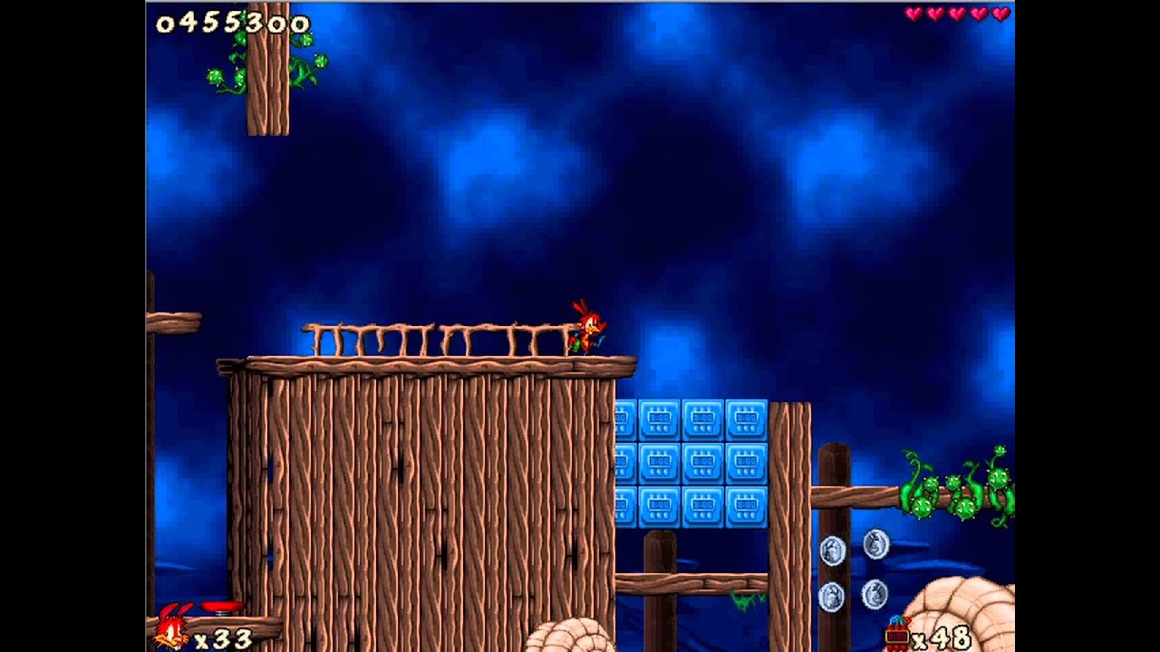 Jazz Jackrabbit 2 Jazz in Time: Beach Bunny Bingo - Spaz gameplay - YouTube