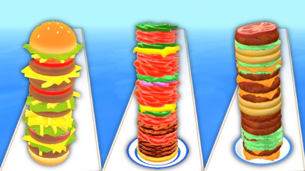 BURGER RUSH vs BURGER RUN vs BURGER RUN 2 - Triple Game - YouTube