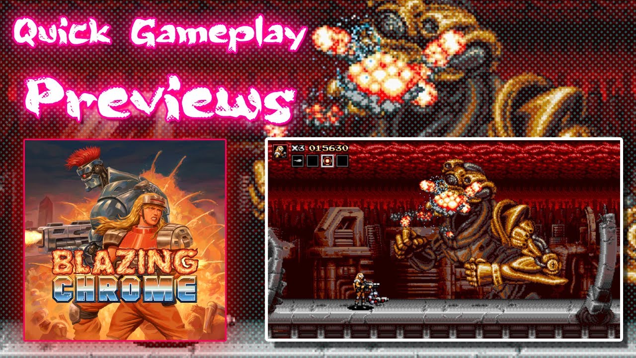 Blazing Chrome Quick Gameplay ( A Must Play ) - YouTube