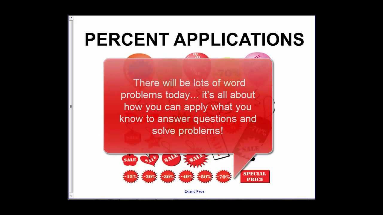 Percent Applications - YouTube