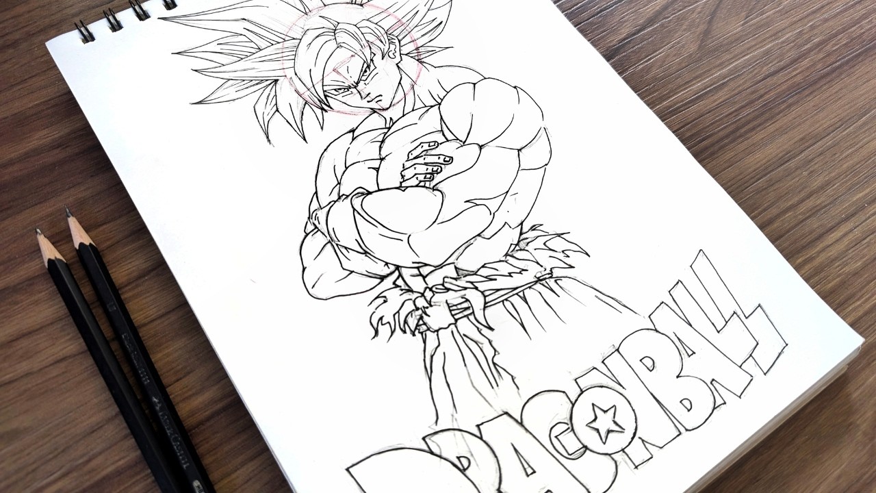 How to Draw Goku (Step by Step) | Drawing Goku Super Saiyan Full Body ...