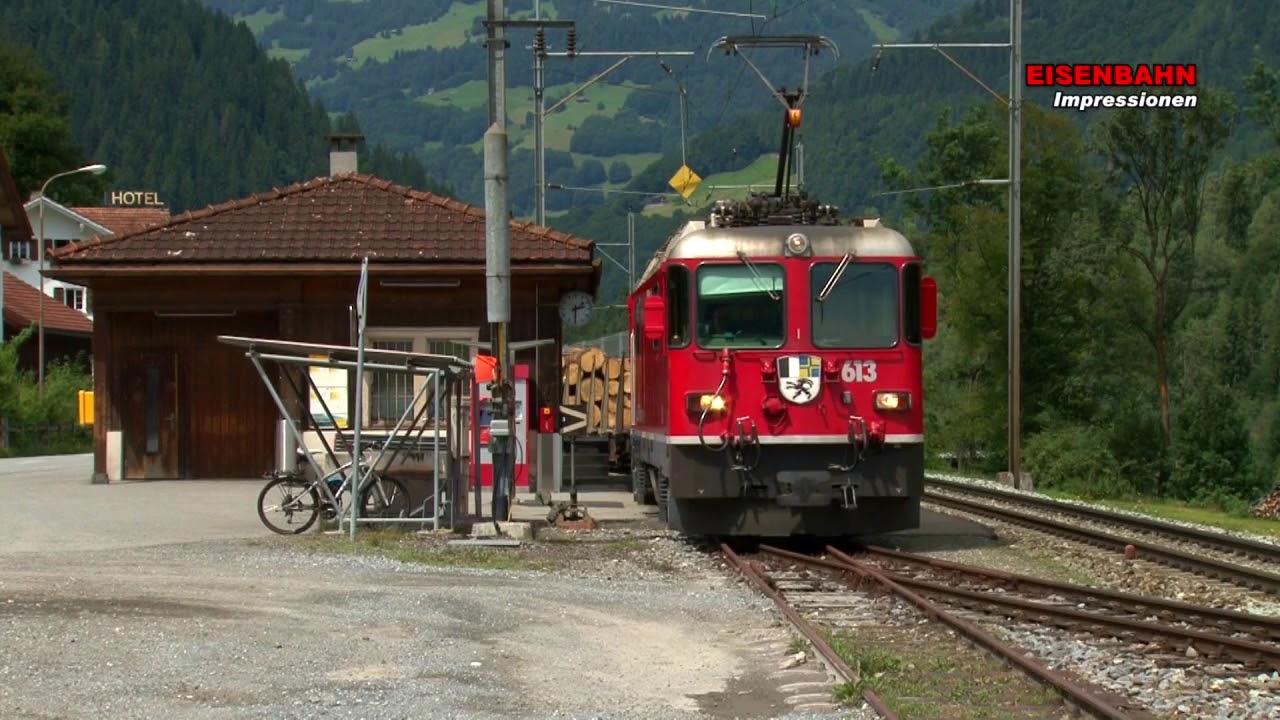 Die RhB 2017 - Holzabfuhr in Furna - YouTube