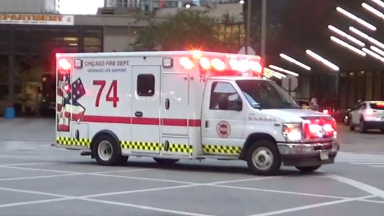 Chicago Fire Dept Ambulance 74 Responding - YouTube