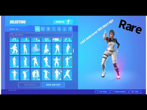 Fortnite RARE emotes locker tour (Very Rare) - YouTube