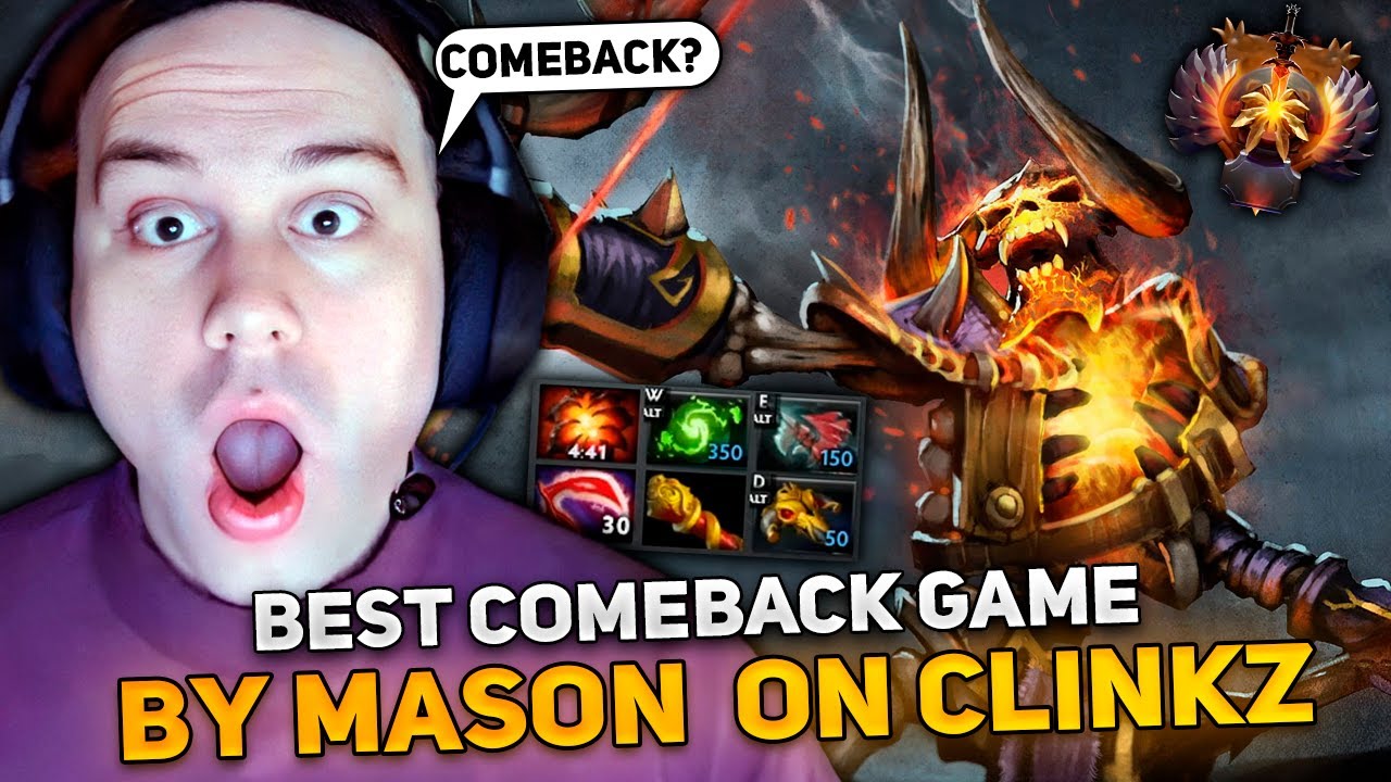 BEST COMEBACK GAME by MASON plays on CLINKZ CARRY?! - YouTube