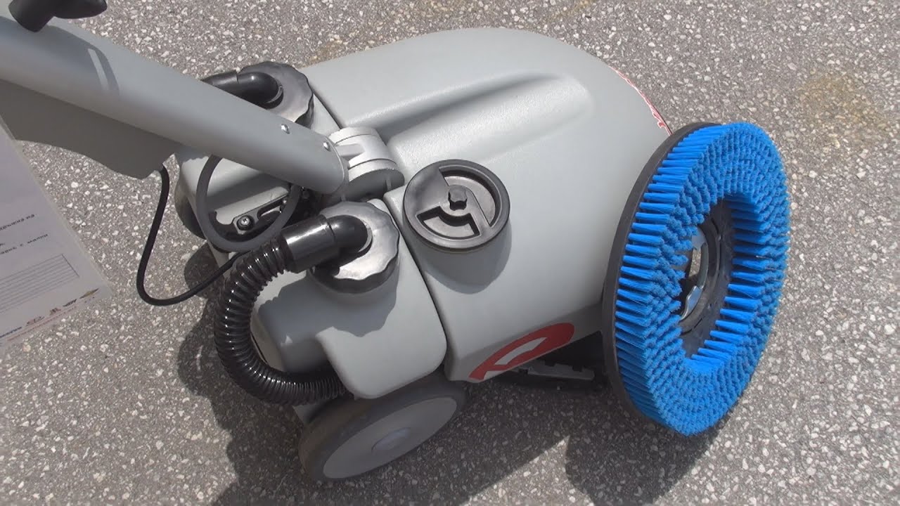 Comac Vispa 35E Walk-Behind Scrubbing Machine Review - YouTube