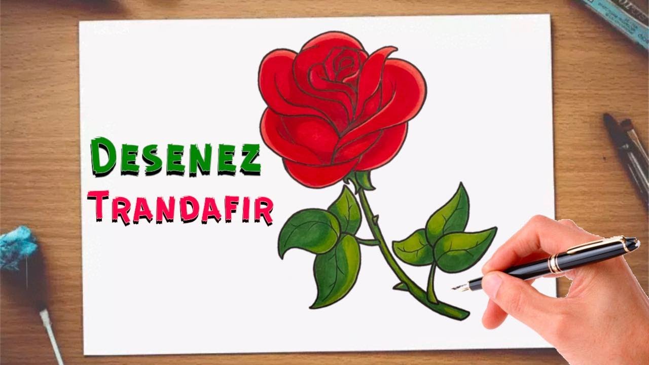 Invata sa Desenezi 🌹 TRANDAFIR 🌹 Cum se deseneaza? Tutorial Pas cu Pas ...