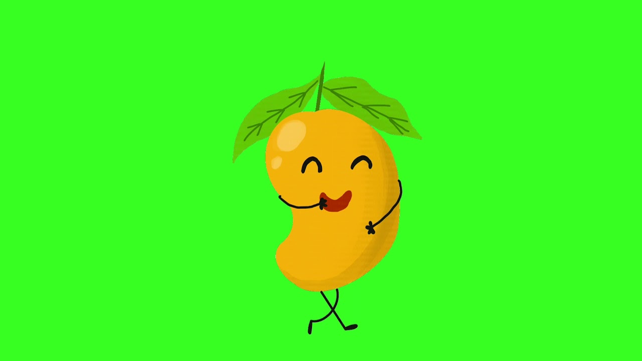 dancing mango animated cartoon green screen video for youtubers ...