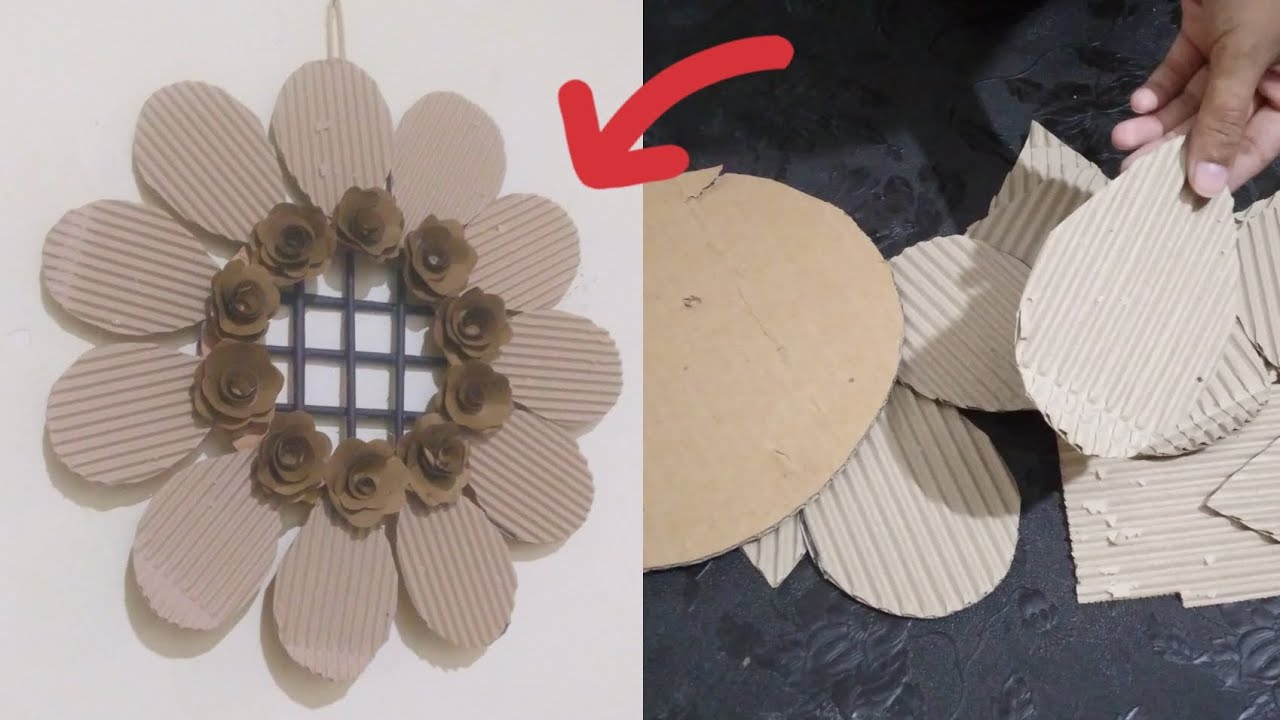 DIY Cardboard Craft||Creative Wall Hanging Tutorial||how to make card ...