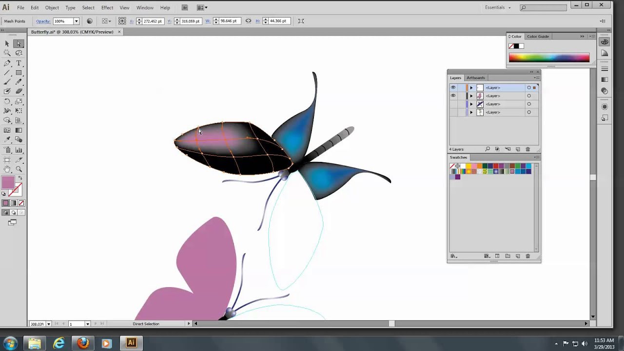 Gradient Mesh Tutorial 1 Illustrator CS6 - YouTube