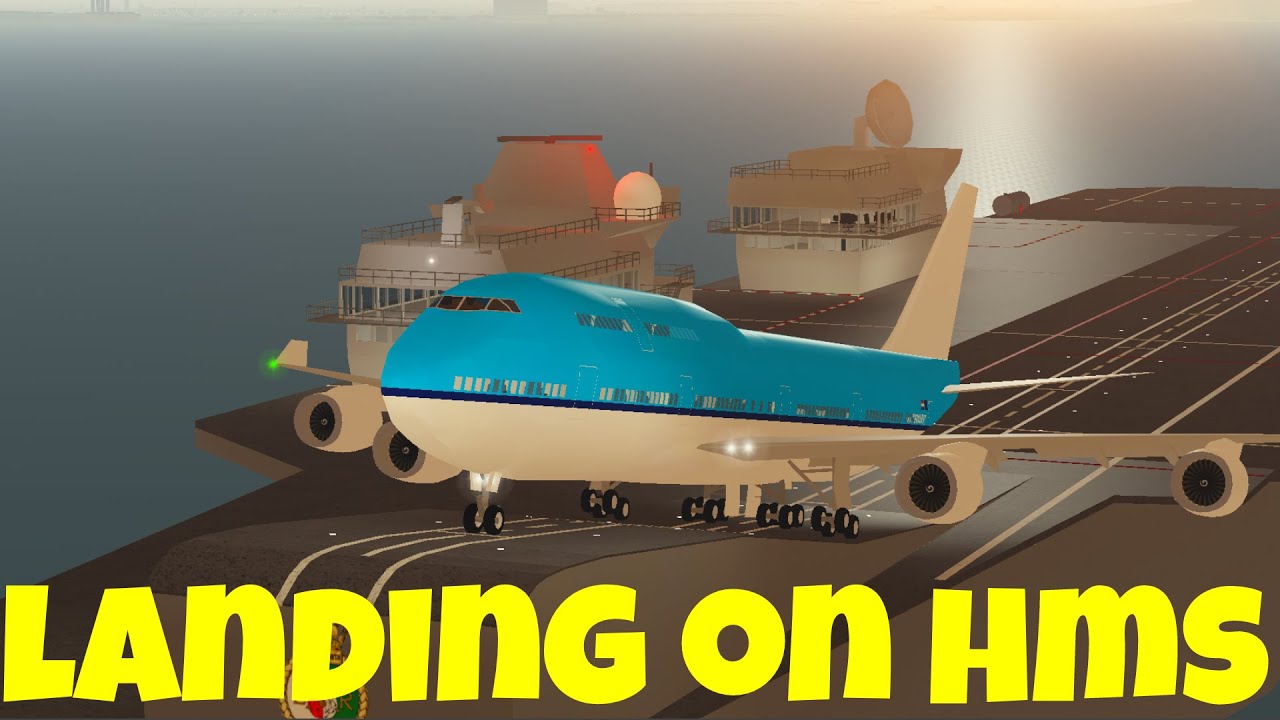Landing AIRLINERS on the HMS! (Roblox PTFS) - YouTube