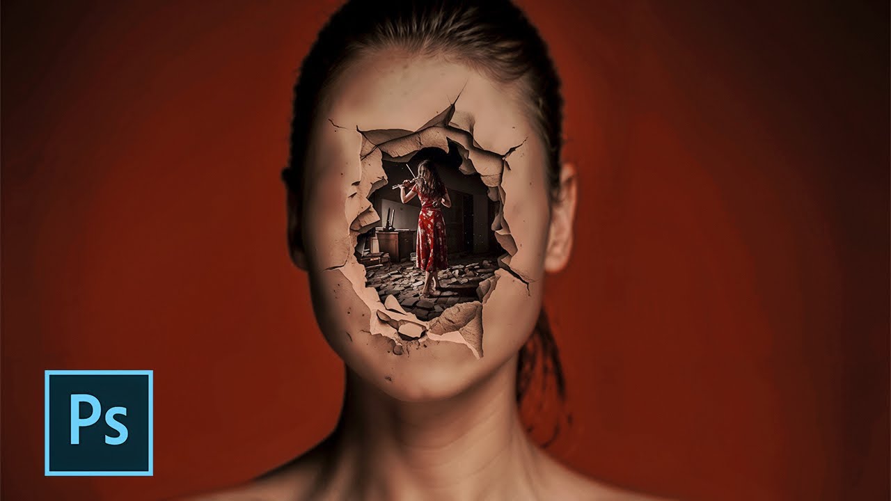 Photoshop Manipulation Hole Face Photoshop Tutorial - YouTube
