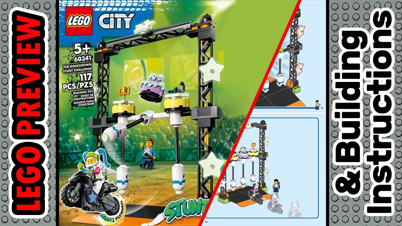 PREVIEW: 60341, LEGO CITY, The Knockdown Stunt Challenge & Building ...