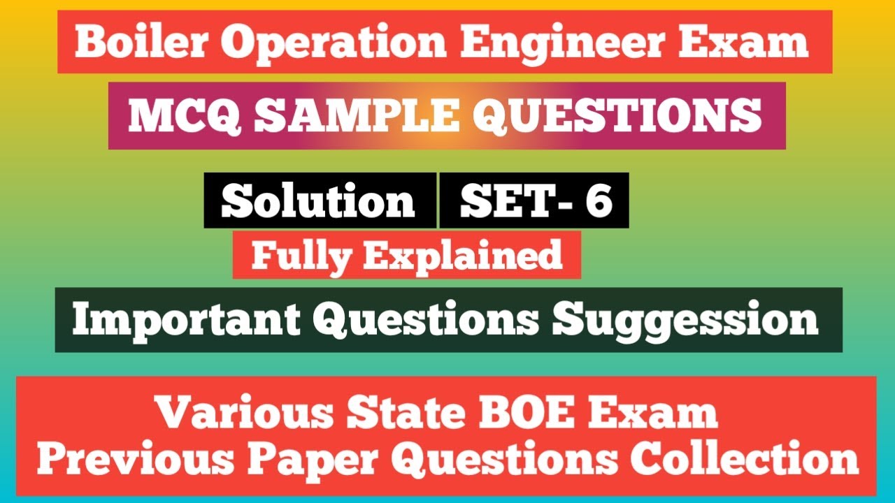 BOE Exam | Sample MCQ Important Question | Various States Previous Year ...