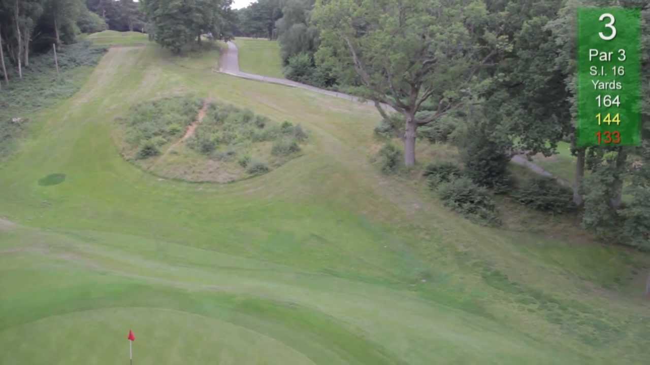 3rd Hole Newbury & Crookham Golf Club - Low Trajectory Fly-THRU' - YouTube