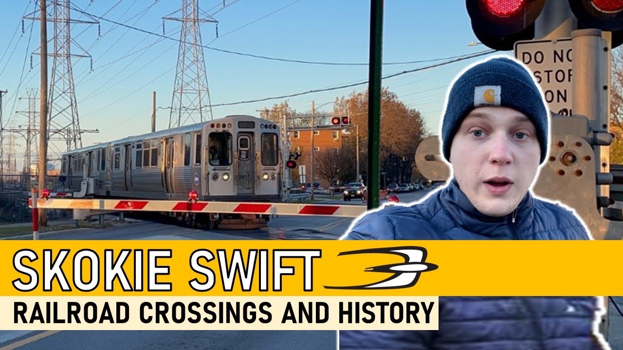 Railroad Crossings on the Skokie Swift | CTA Yellow Line - YouTube