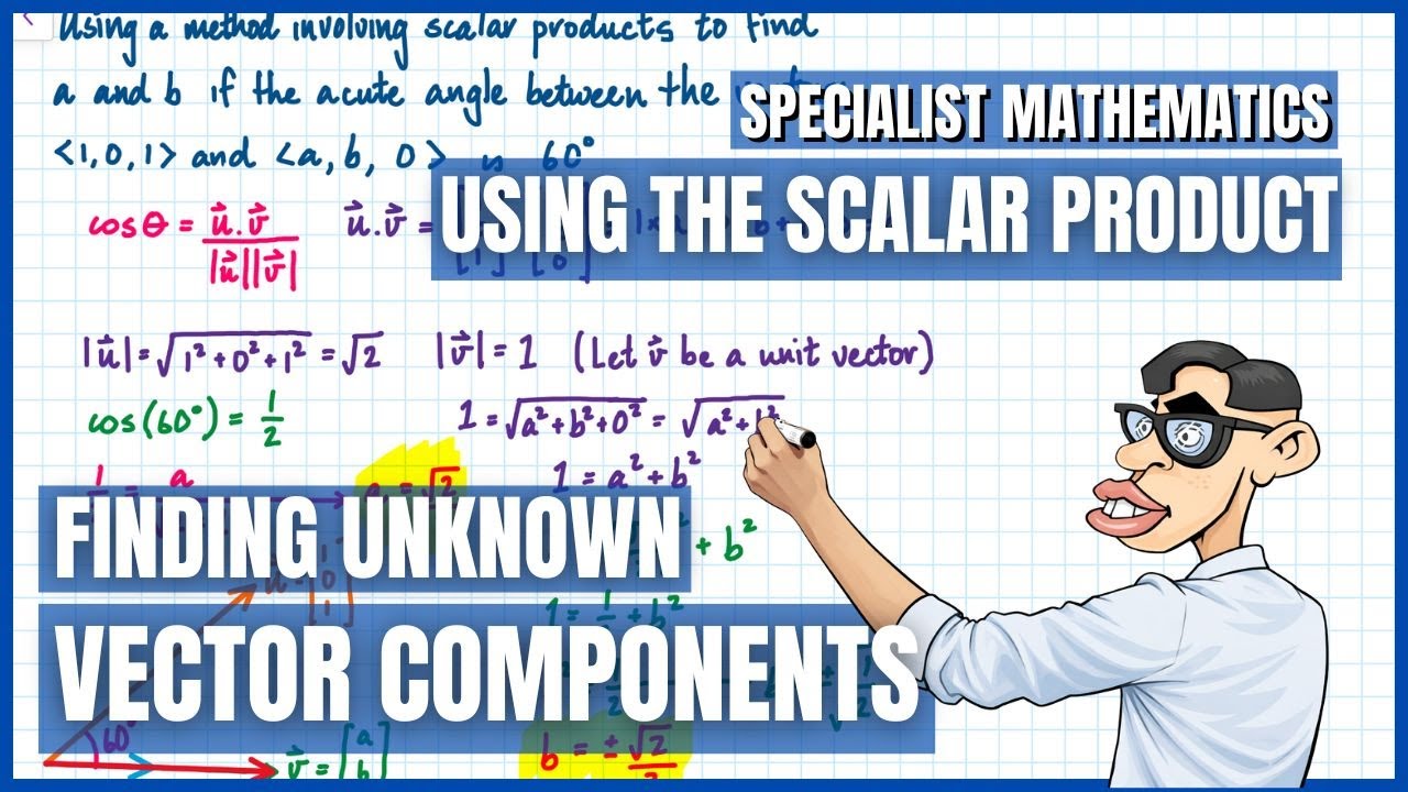 3D Vectors - Using Scalar Products to Determine Unknown Components ...