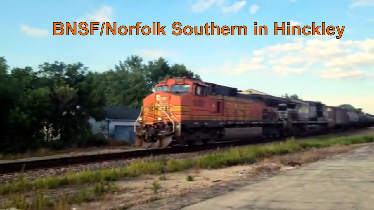 Huge BNSF Tanker Train with DPU Rolling Through Hinckley, IL - YouTube