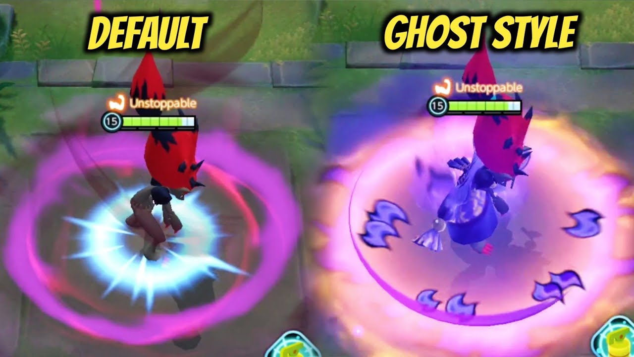 Zoroark Default vs Ghost Style Holowear Comparison - Pokémon Unite ...