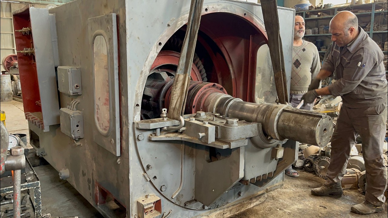 everything about the electric motors || Assembling a 4500 kW 1000 rpm ...