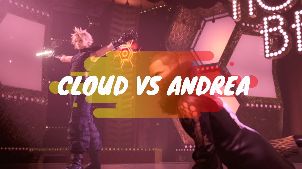 Final Fantasy 7 Remake - Cloud Vs Andrea (EPIC DANCE BATTLE!!) - YouTube
