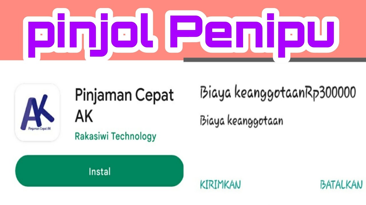 Pinjaman Cepat AK | Aplikasi Pinjaman online Penipu - YouTube