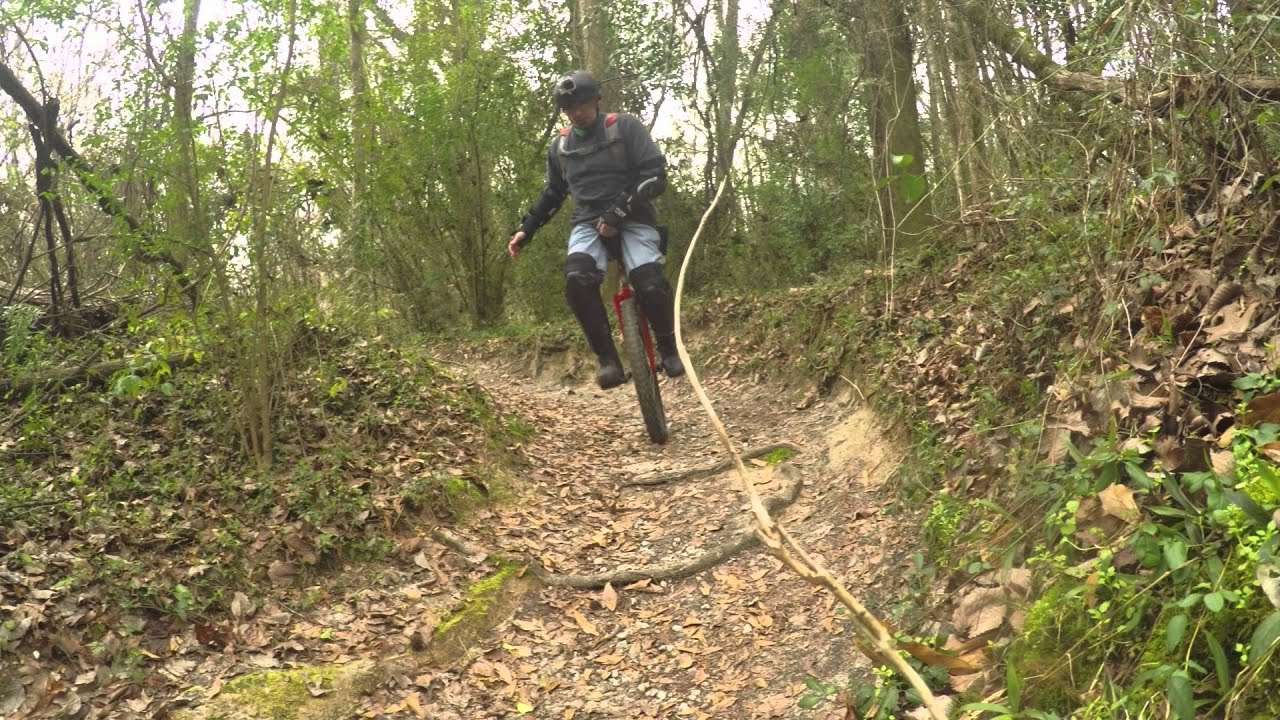 Unicycling the Comite River Bike Trail - YouTube