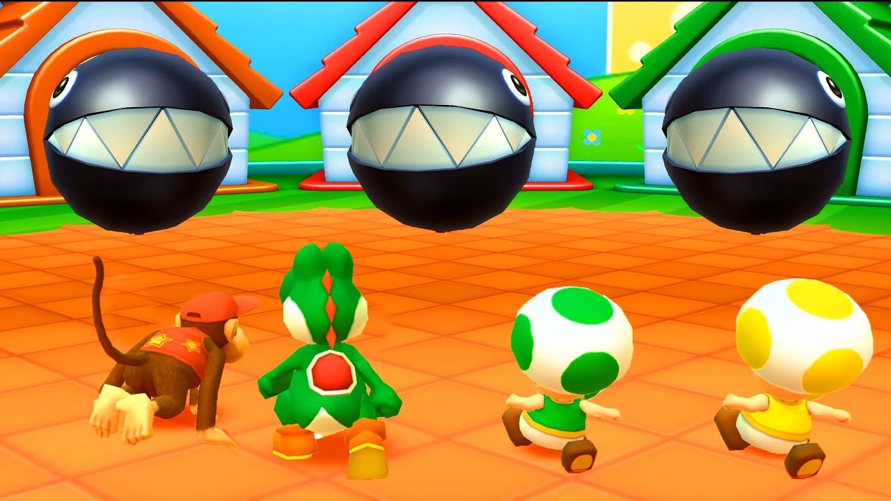 Mario Party Star Rush Toad Scramble - Diddy Kong vs Yoshi vs Toad ...