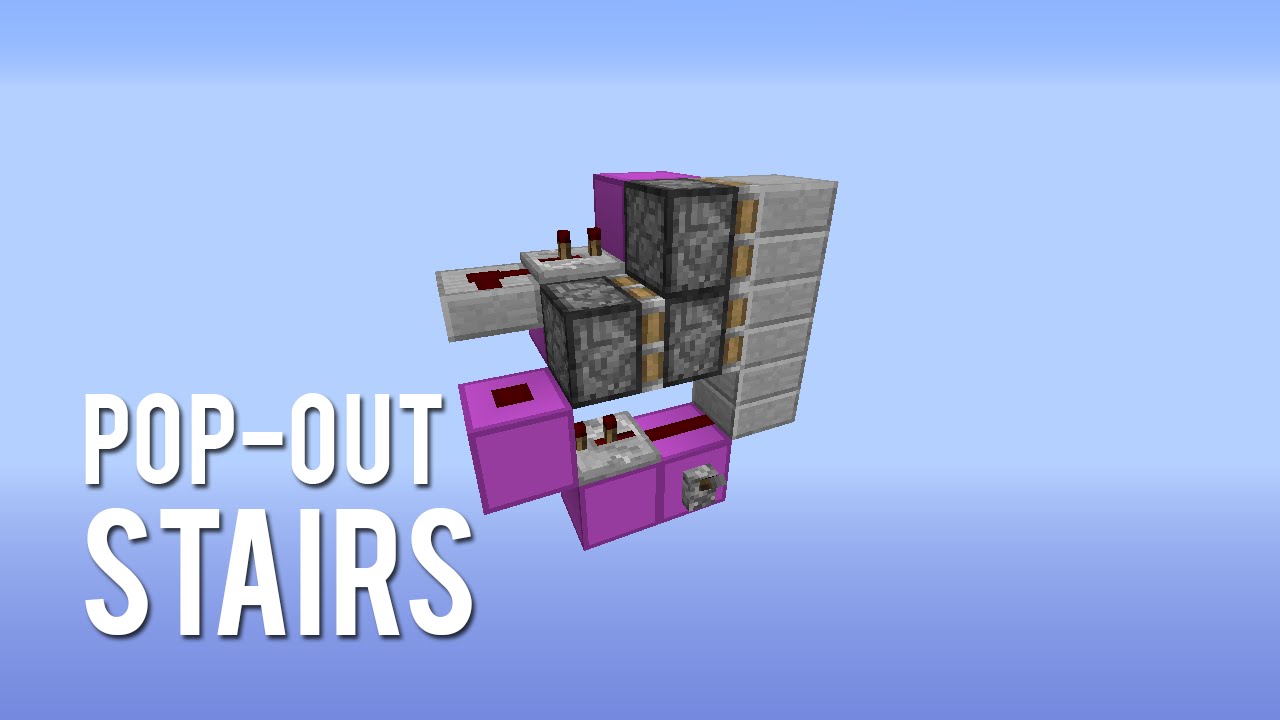 Redstone: Pop-Out Stairs [Tutorial] - YouTube