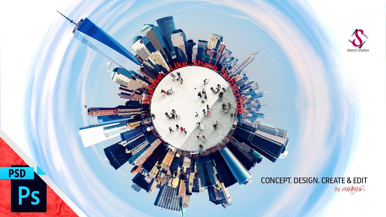 How To Make 360 Polar Coordinates City Photo In Photoshop I Photoshop how-to-make-360-polar-coordinates-city-photo-in-photoshop-i-photoshop