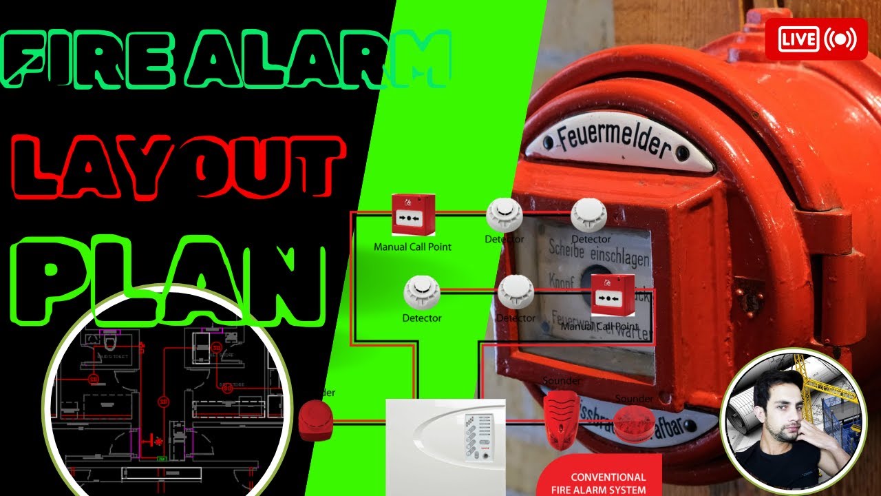 How to draw Fire Alarm layout plan in Autocad - YouTube
