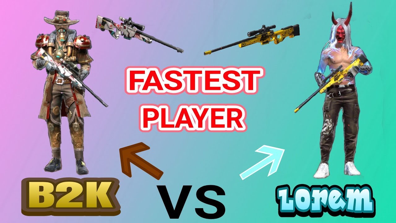 Lorem VS B2K [Mobile Vs Pc player ] which is fastest player ?? - YouTube