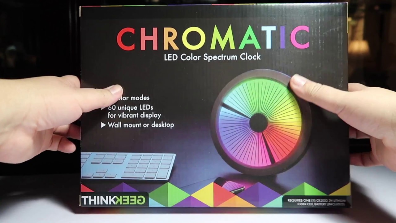 Chromatic LED Color Spectrum Clock from THINKGEEK - YouTube